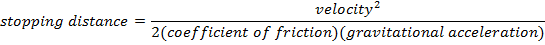 Stopping Distance Formula