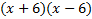 Factoring Polynomials: The difference of two squares